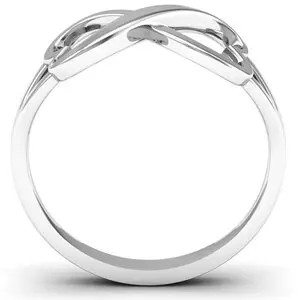 Jewlr Simple Double Heart Infinity Ring