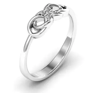 Jewlr Infinity Knot Ring With Accents
