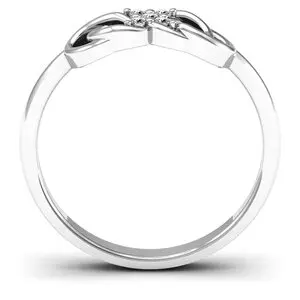 Jewlr Infinity Knot Ring With Accents