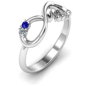 Jewlr 2-10 Stone Nana Infinity Ring