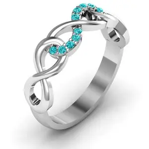 Jewlr Triple Entwined Infinity Ring With Accents