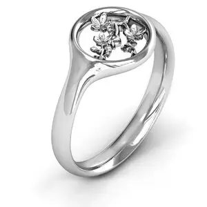 Jewlr Full Circle Cherry Blossom Ring