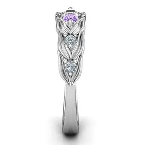 Jewlr Leaves Of Love 6 Stone Ring