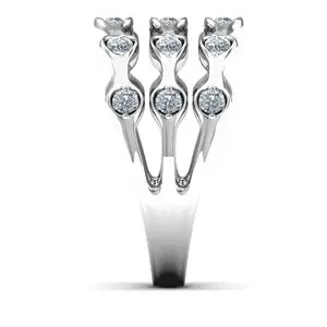 Jewlr 3 Row Fashion Wave Ring