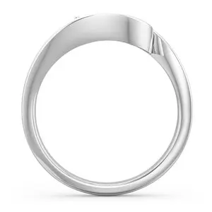 Jewlr Engravable Double Heart Gemstone Wave Ring