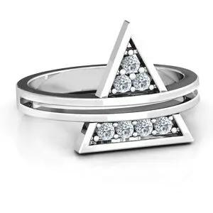 Jewlr Triangle Of Glam Geometric Ring