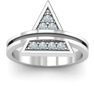 Jewlr Triangle Of Glam Geometric Ring