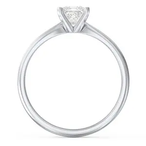 Jewlr 1/2 Ct. Princess Gemstone Engaget Ring With Tapered Band