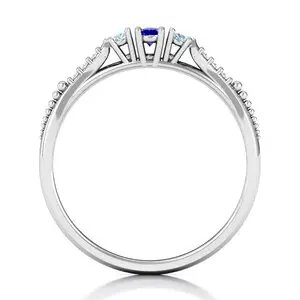 Jewlr Trinity Ring On Accented Band