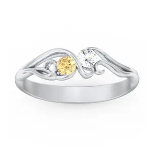 Jewlr Swirl Of Style Birthstone Ring