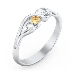 Jewlr Swirl Of Style Birthstone Ring