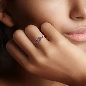 Jewlr Swirl Of Style Birthstone Ring
