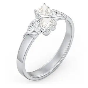 Jewlr Heart Of Hearts With Accent Stones Ring