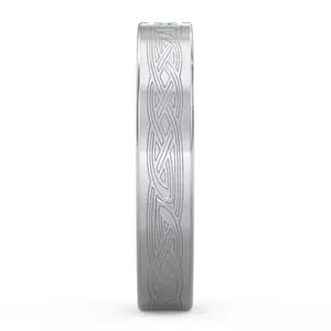 Jewlr Celtic Trinity Knot Wedding Band With Accents
