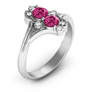 Jewlr Sense Of Style Two Stone Ring