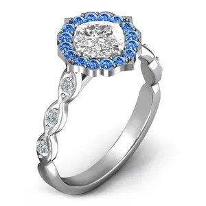Jewlr Vintage Glamour Ring With Accent Stones