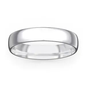 Jewlr Half Round Comfort Fit Wedding Band 4mm Width