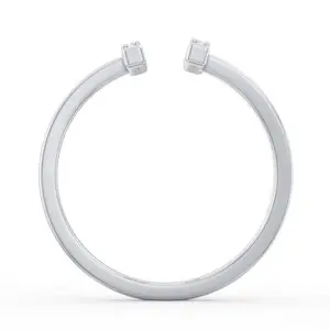 Jewlr Double Bar Ring With Accents