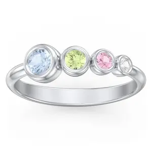 Jewlr Generations 4-stone Bezel Set Mother's Ring