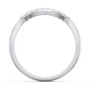 Jewlr Curved Wedding Band With Accents