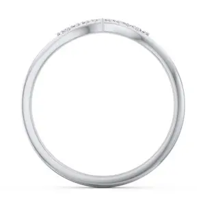 Jewlr V-band Wedding Ring With Accents