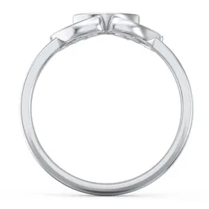 Jewlr Baby Footprint And Heart Ring With Gemstones
