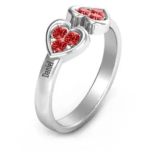 Jewlr Heart To Heart Wraparound Ring