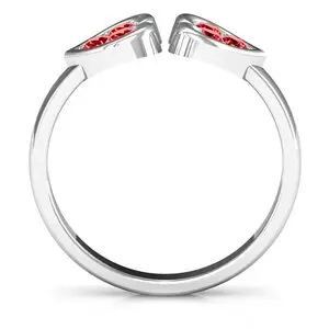 Jewlr Heart To Heart Wraparound Ring