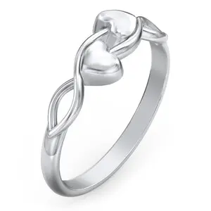 Jewlr Engravable Initial Heart And Infinity Ring