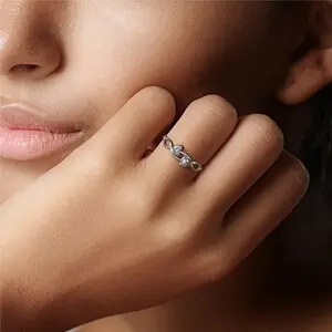 Jewlr Engravable Initial Heart And Infinity Ring