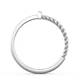 Jewlr Twisted Cross Ring With Double Band