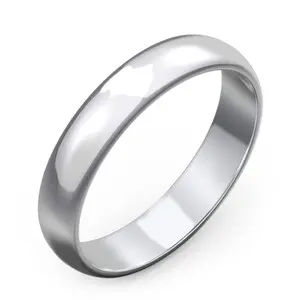 Jewlr Classic Half Round Wedding Band 4mm Width