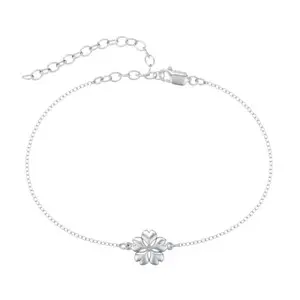 Jewlr Blossom Anklet - Sterling Silver