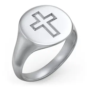 Jewlr Cross Signet Ring