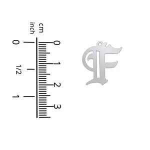 Jewlr Gothic Initial Pendant Necklace F