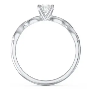 Jewlr 1/4 Ct. Princess Gemstone Infinity Engaget Ring