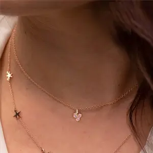 Jewlr Diamond Shape Pendant With Gemstones