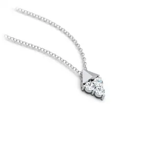 Jewlr Diamond Shape Pendant With Gemstones
