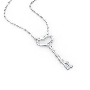 Jewlr Initial Heart Key Necklace I