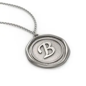 Jewlr Initial Medallion Necklace B