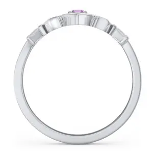 Jewlr Round Stone Claddagh Couples Ring