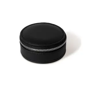 Jewlr Engravable Round Jewelry Travel Case In Black