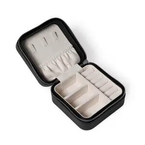 Jewlr Personalized Square Travel Jewelry Case In Black