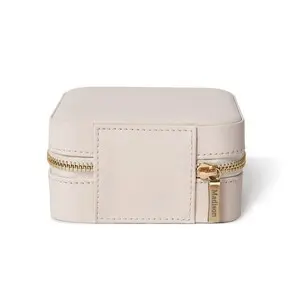 Jewlr Personalized Square Travel Jewelry Case In Cream