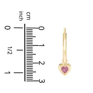 Jewlr Medium Hoops With Removable Puffy Heart Birthstone Charms