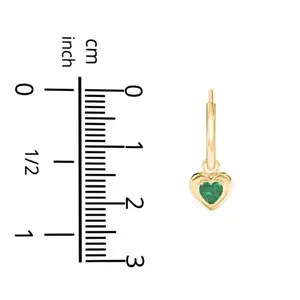 Jewlr Small Hoops With Removable Puffy Heart Birthstone Charms