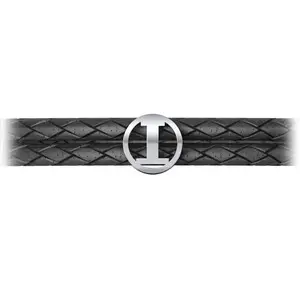Jewlr Leather Round "i" Initial Bracelet