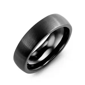 Jewlr Classic Satin Black Ring - Ceramic