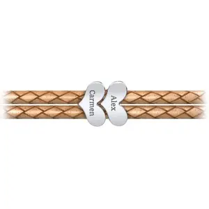 Jewlr Engravable Heart Leather Bracelet 2