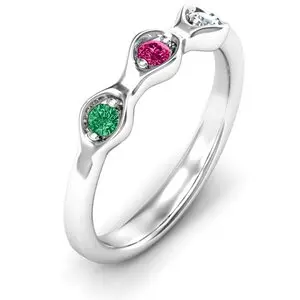Jewlr 1-4 Infinite Wave Multi Stone Ring